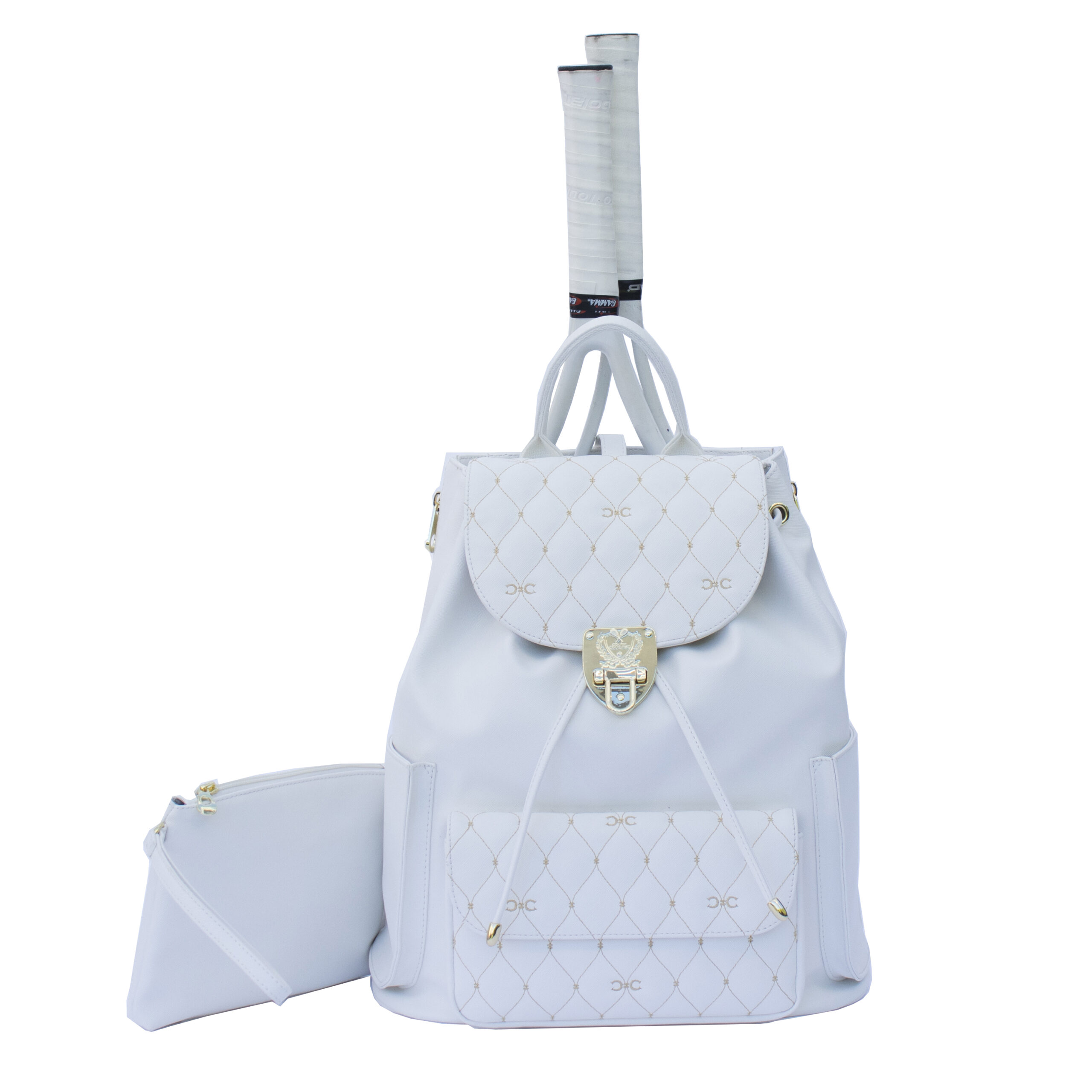 Hampton Embroidery White Tennis Backpack – COURT COUTURE Official ...